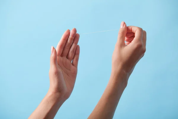 Teeth cleaning thread — Stock Photo © serdiukov #39380611