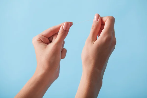 Teeth cleaning thread — Stock Photo © serdiukov #39380611