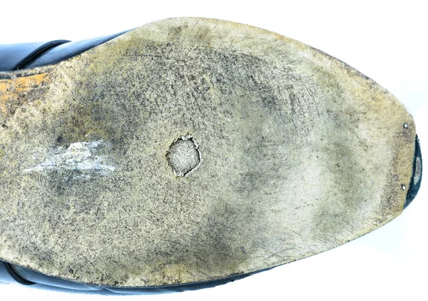 worn sole of shoes isolated on white background — Stock Photo ...