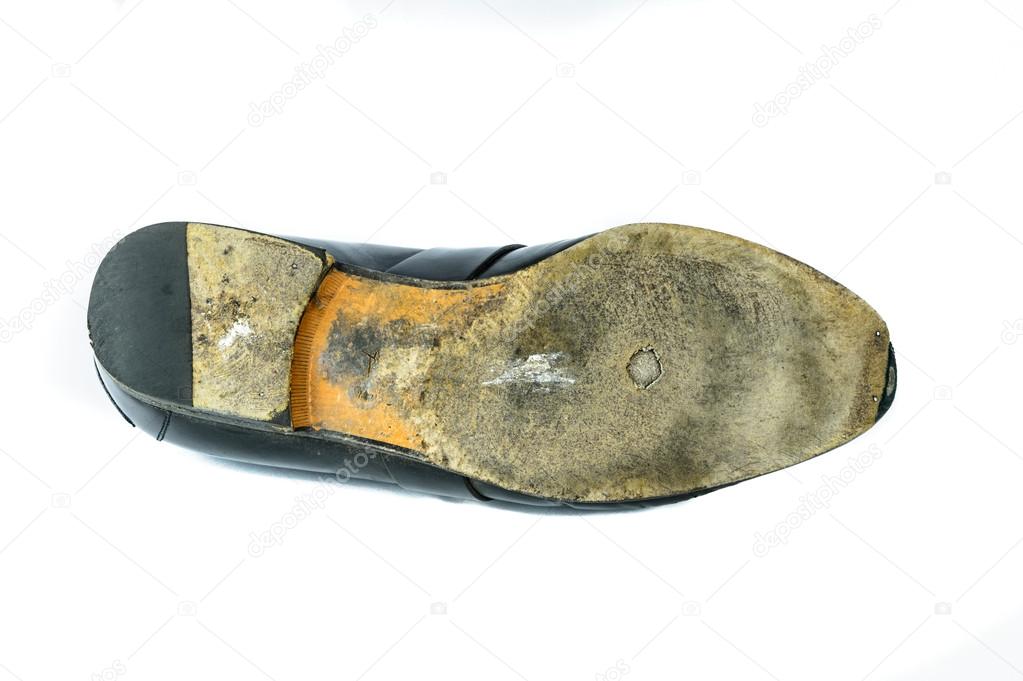 Worn sole of shoes isolated on white background — Stock Photo ...
