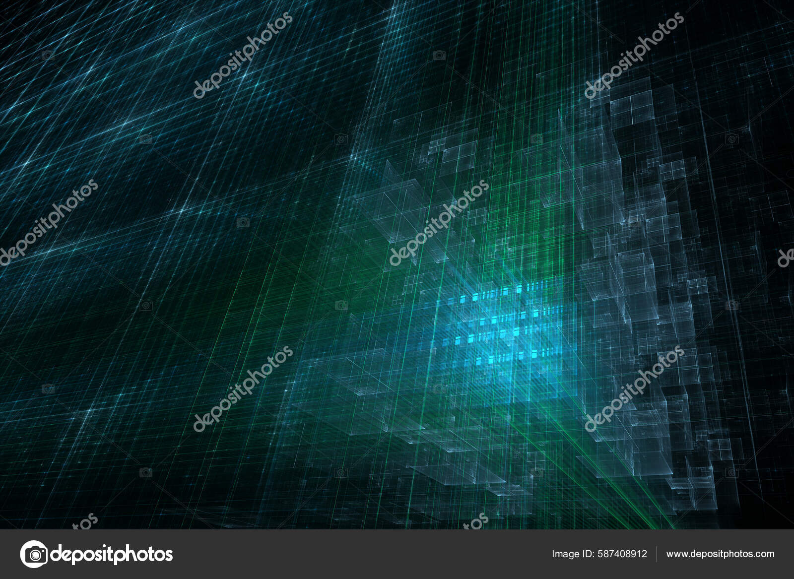Abstract Technology Background Glowing Neon Light Effect Stock Photo by ...