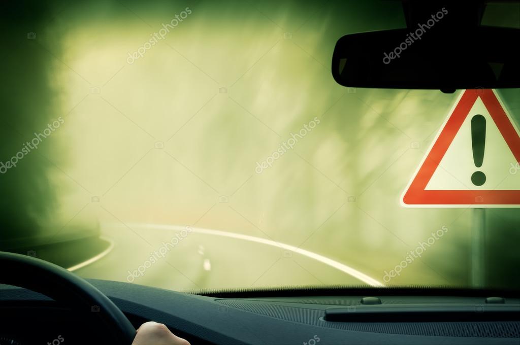 Bad weather driving - caution — Stock Photo © OlafNaami #38214889