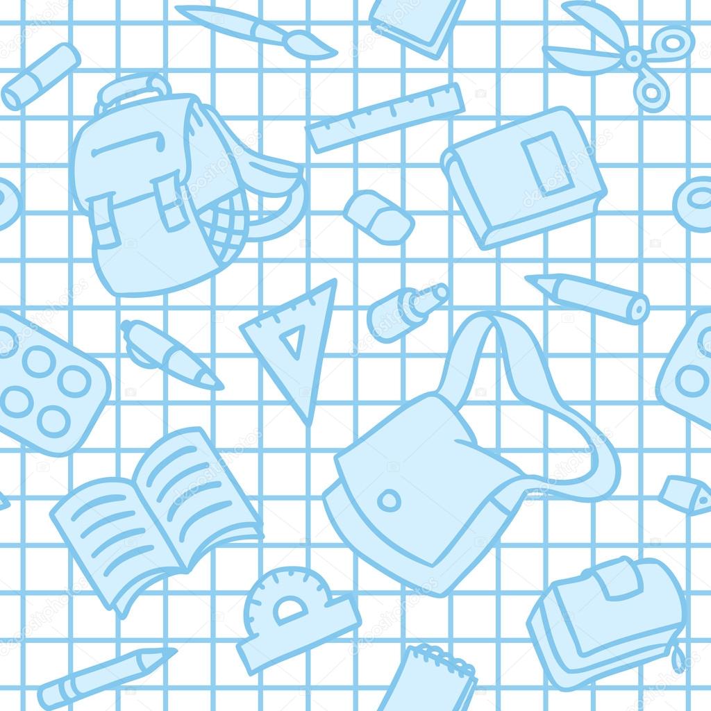School pattern with education supplies Stock Vector Image by ...