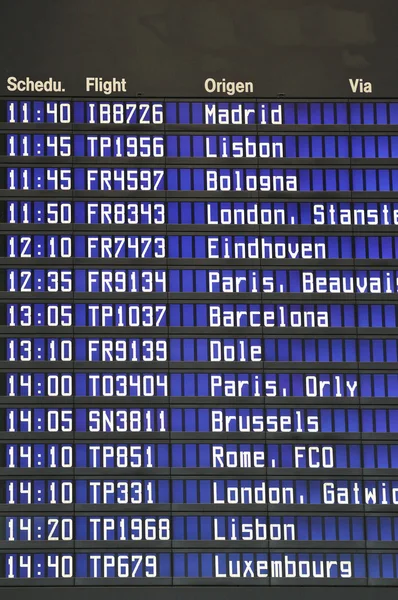Flight Departures Board Illustration Cancelled Delayed Flights French ...