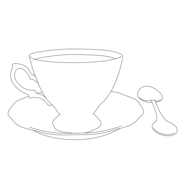 Fancy Tea Cup Drawing