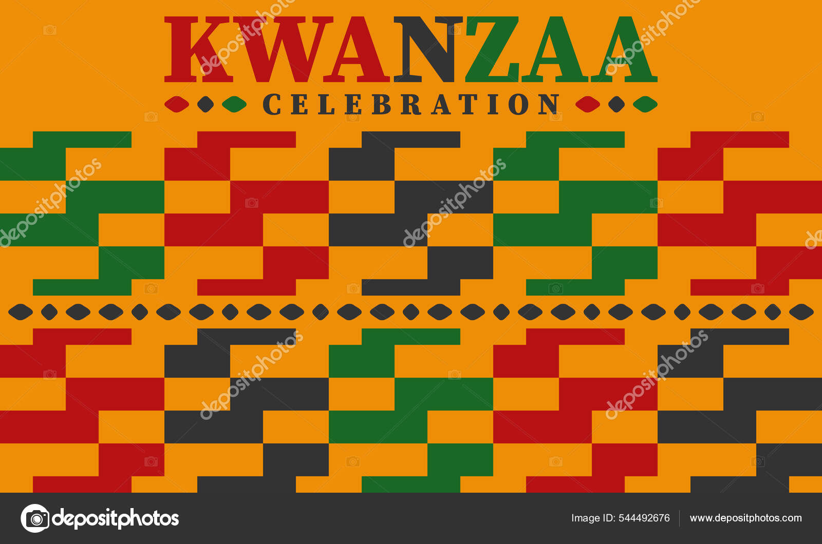 Celebración Kwanzaa Feliz Fiesta Africana Afroamericana Festival Siete ...