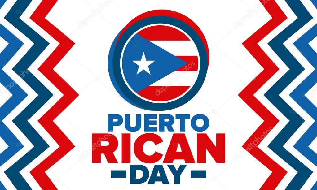Día de Puerto Rico. Felices fiestas nacionales. Festival y desfile en ...