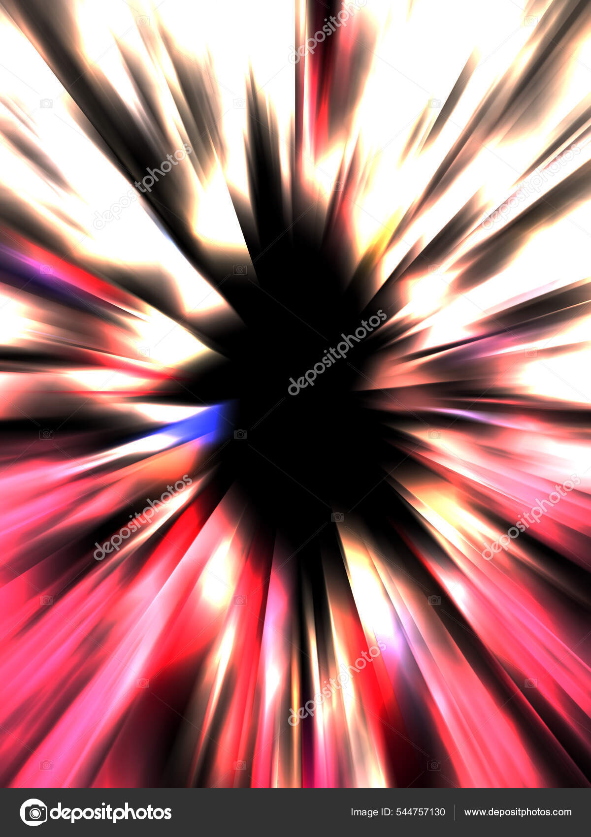 Dynamic Rays Light Isolated Black Background Graphic Illustration ...