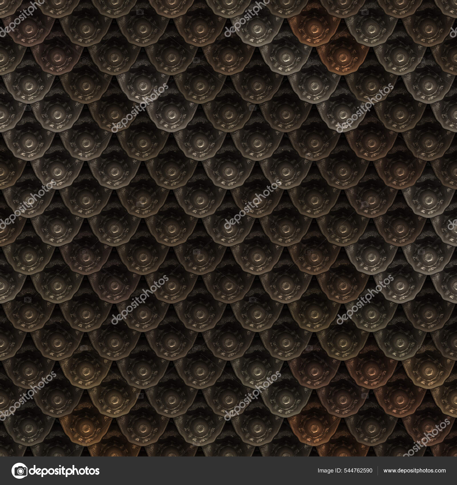 Seamless Fantasy Armour Texture Illustration Metallic Pattern Metal ...