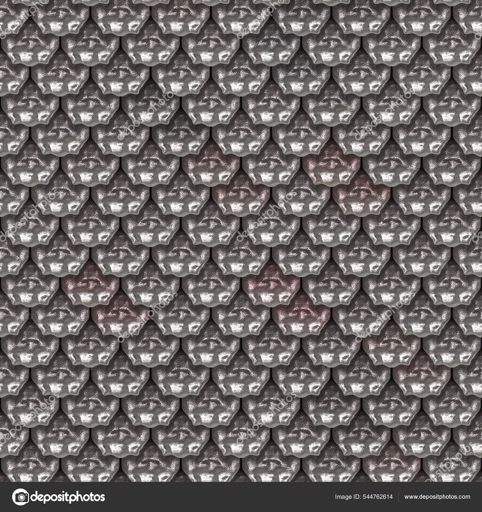 Seamless Fantasy Armour Texture Illustration Metallic Pattern Metal ...