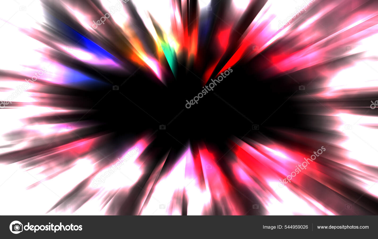 Dynamic Rays Light Isolated Black Background Graphic Illustration ...