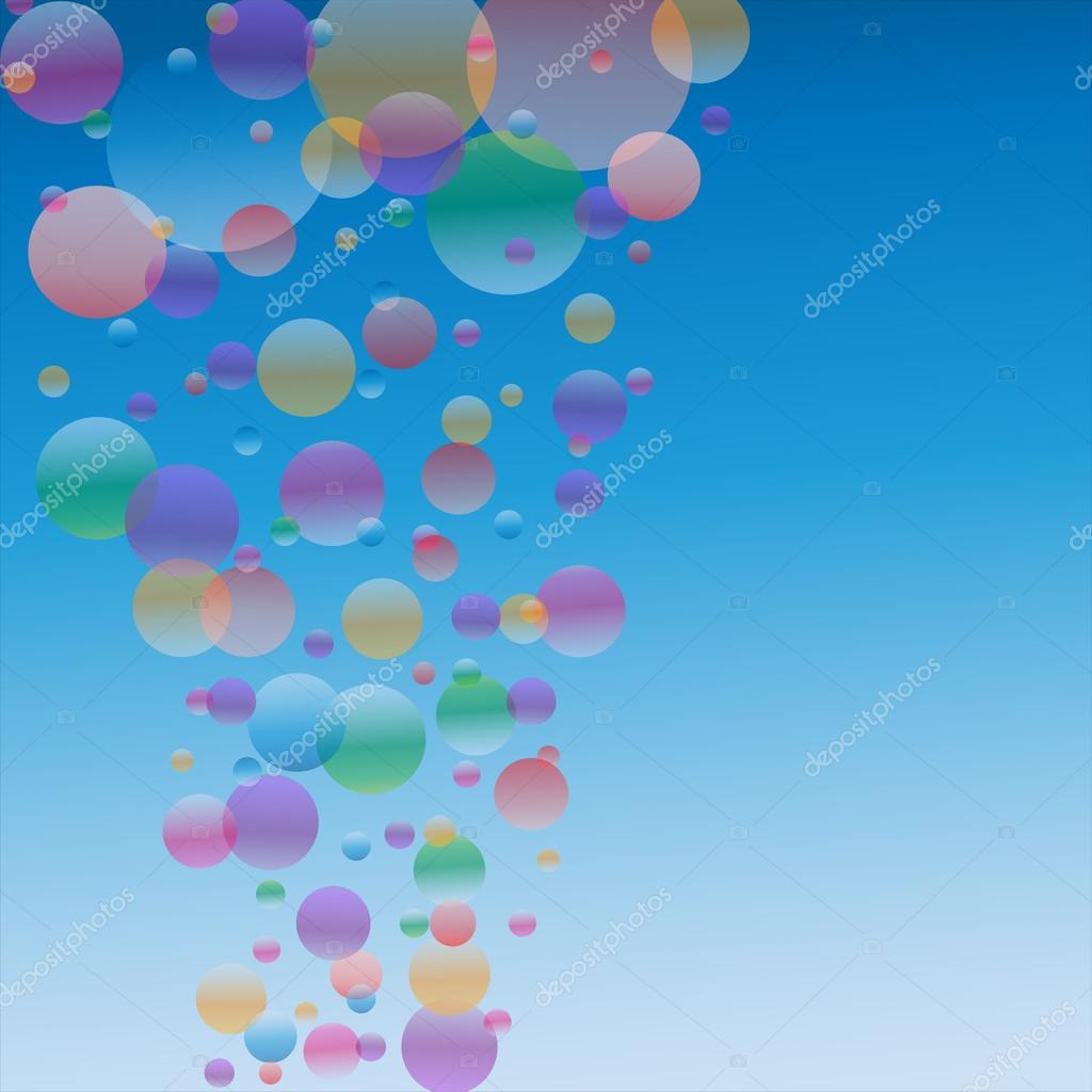 Colorful Floating Bubbles in the Blue Sky — Stock Photo © bandd #40247885