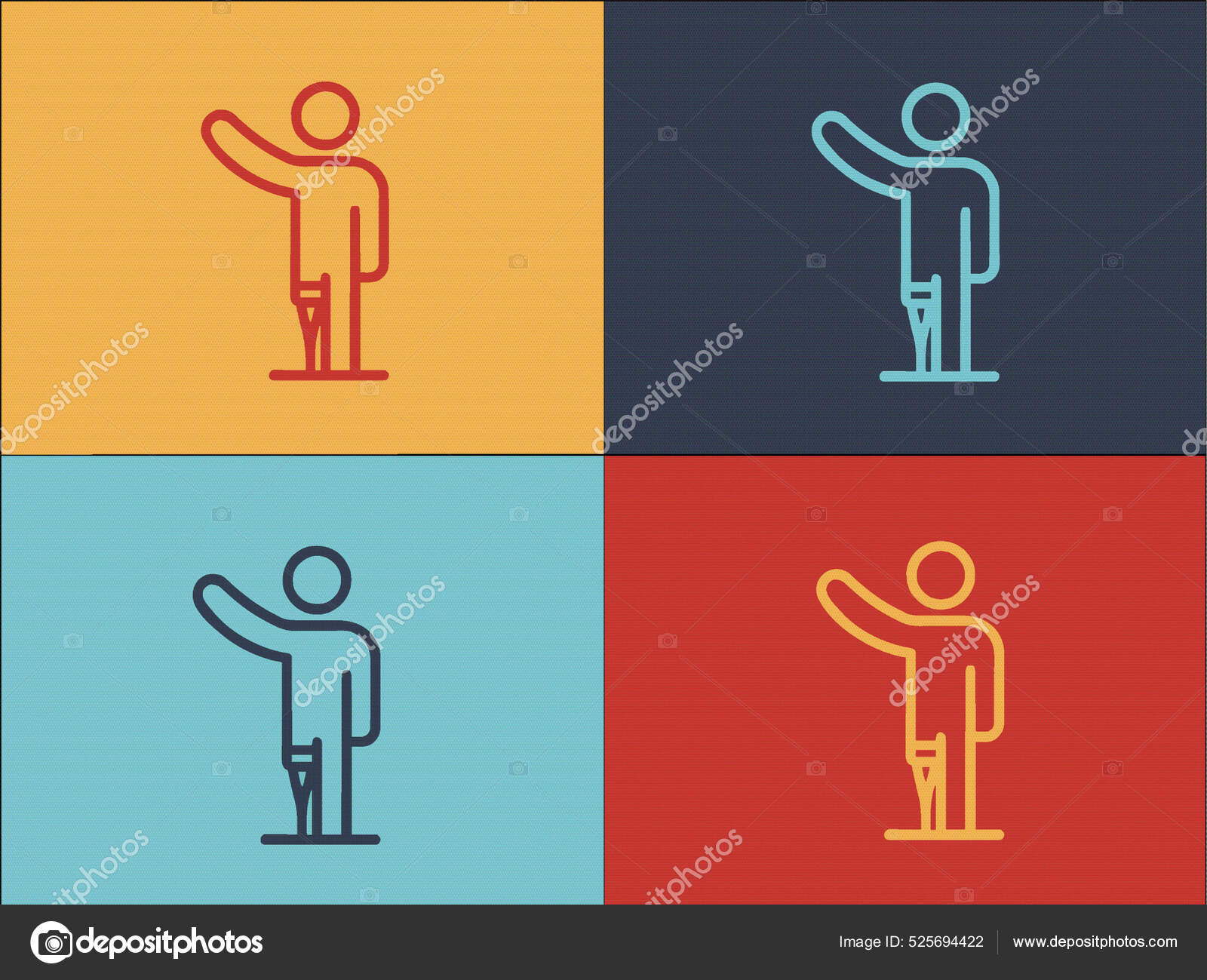 Amputated Leg Logo Template Simple Flat Icon Leg Disabled Prosthesis ...