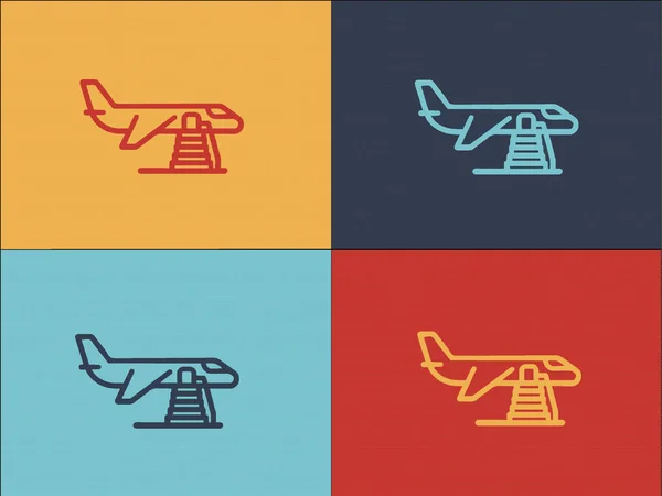 Vintage airplane logos images vectorielles, Vintage airplane logos ...
