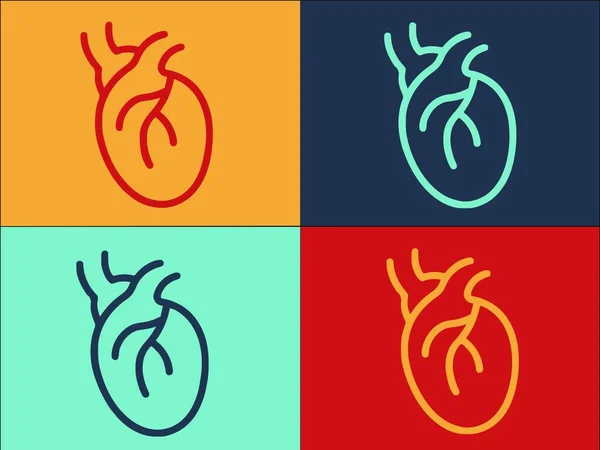 Icono del sistema cardiovascular imágenes de stock de arte vectorial ...