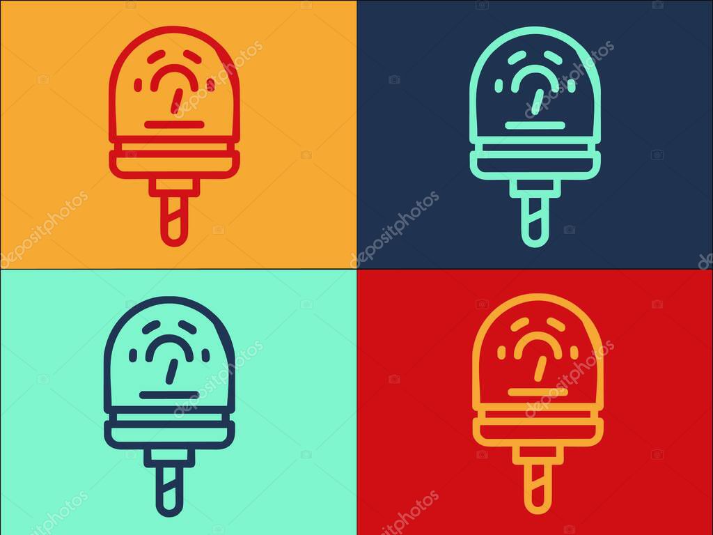 Lab Ph Meter Logo Template, Simple Flat Icono de laboratorio, ph ...