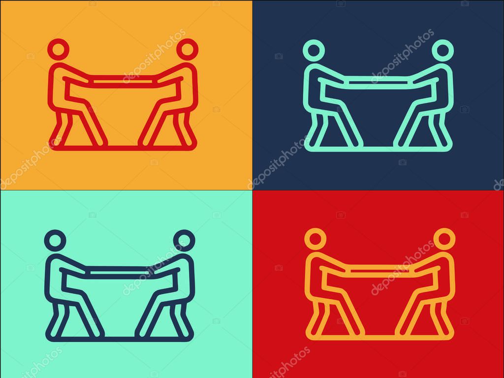 Plantilla de logotipo de rasgos personales, icono plano simple de ...