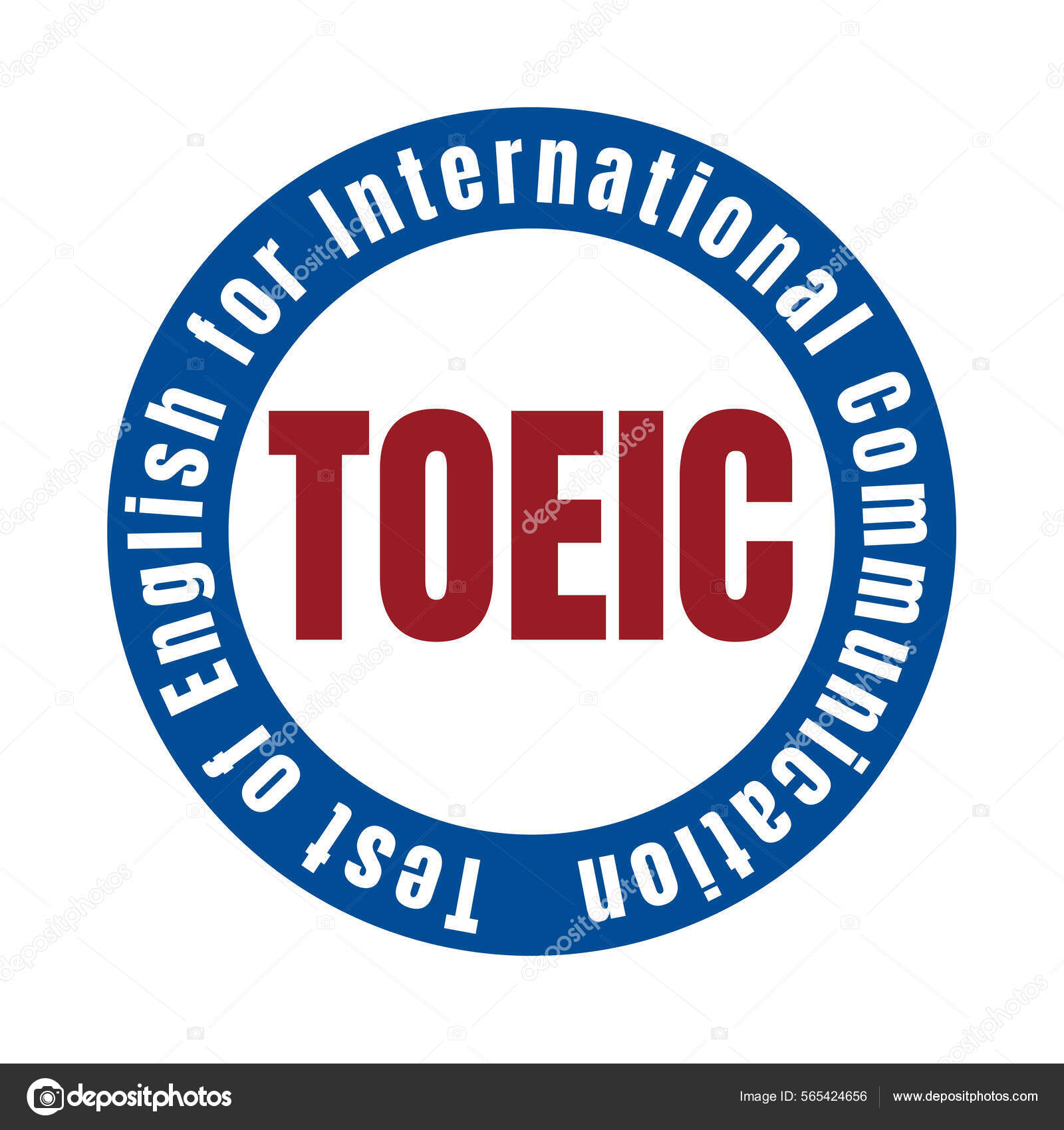 Toeic Test English International Communication Symbol Icon Stock Photo ...