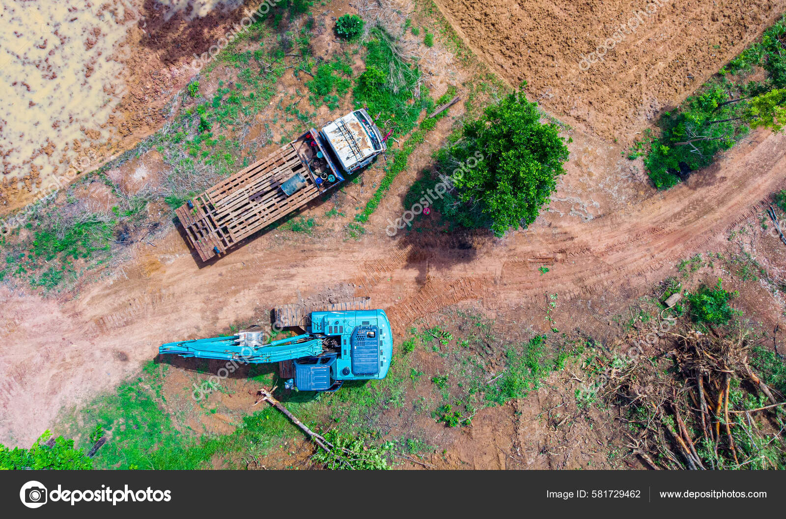 Top View Human Deforestation — Stock Photo © moderngolf #581729462