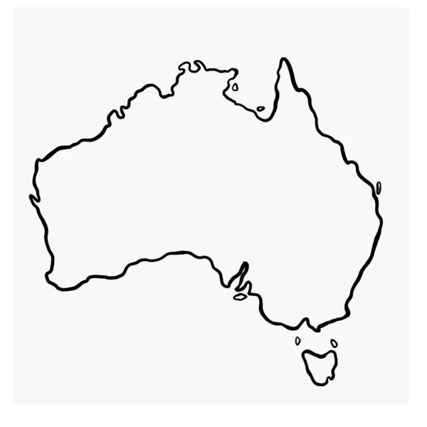 Doodle Freehand Drawing Australia Political Map Major Cities Stock ...