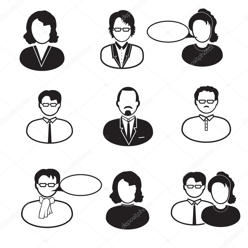 Icons People Man Woman Manager Stock Vector Image By ©m Svetlana