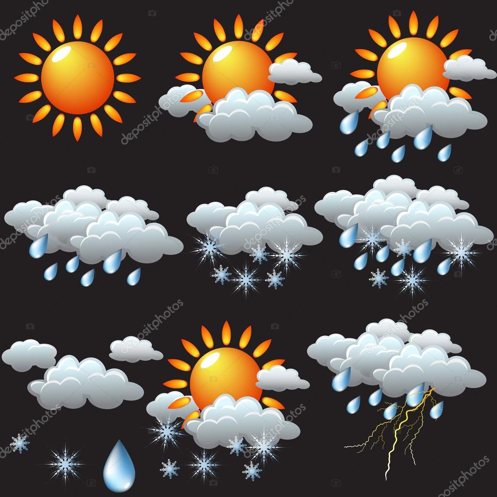 Clouds Sun Rain Clipart