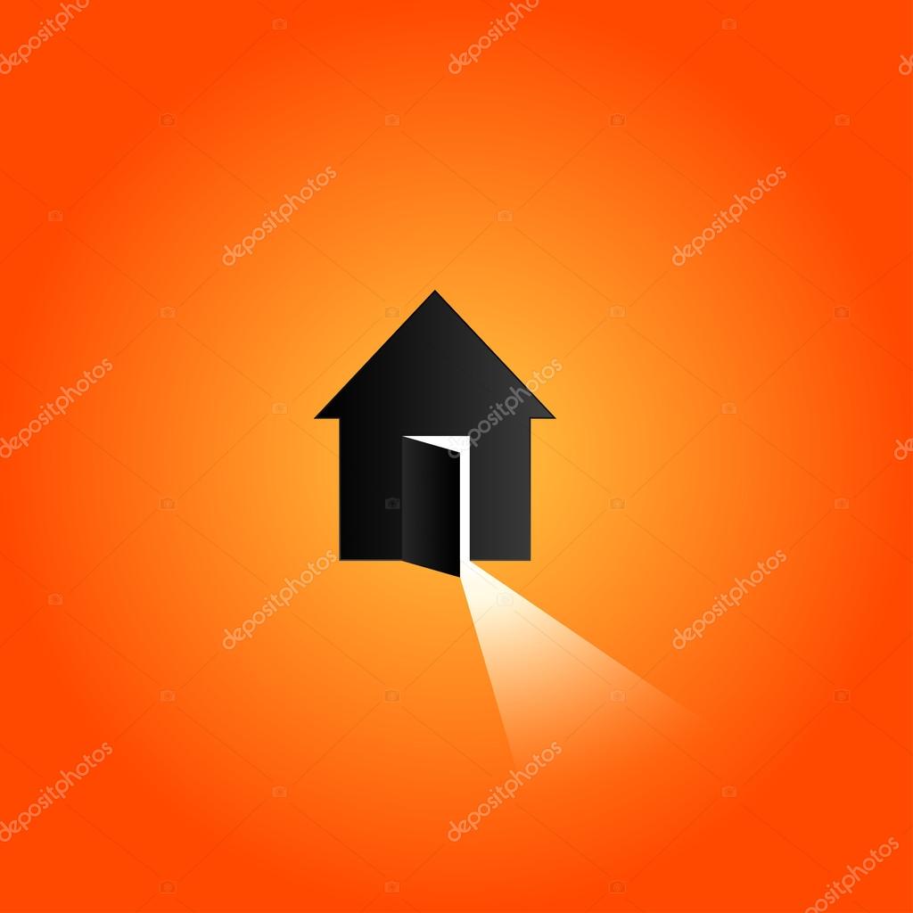 Opened door with bright light. House Stock Vector Image by ©Pevunova ...