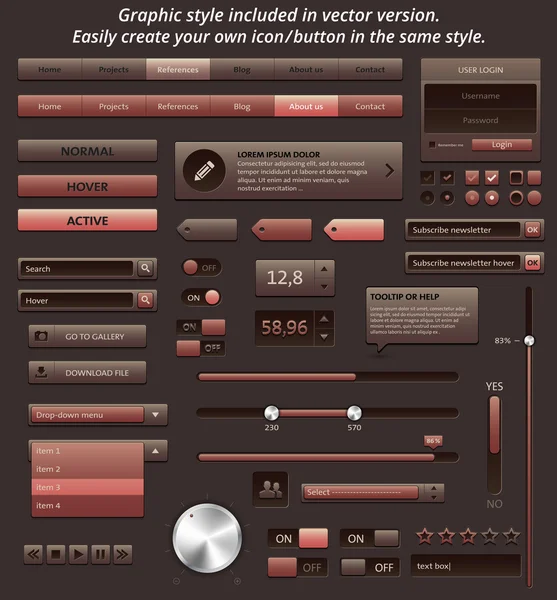 Set of elegant web elements Stock Vector Image by ©Machacek #52285195