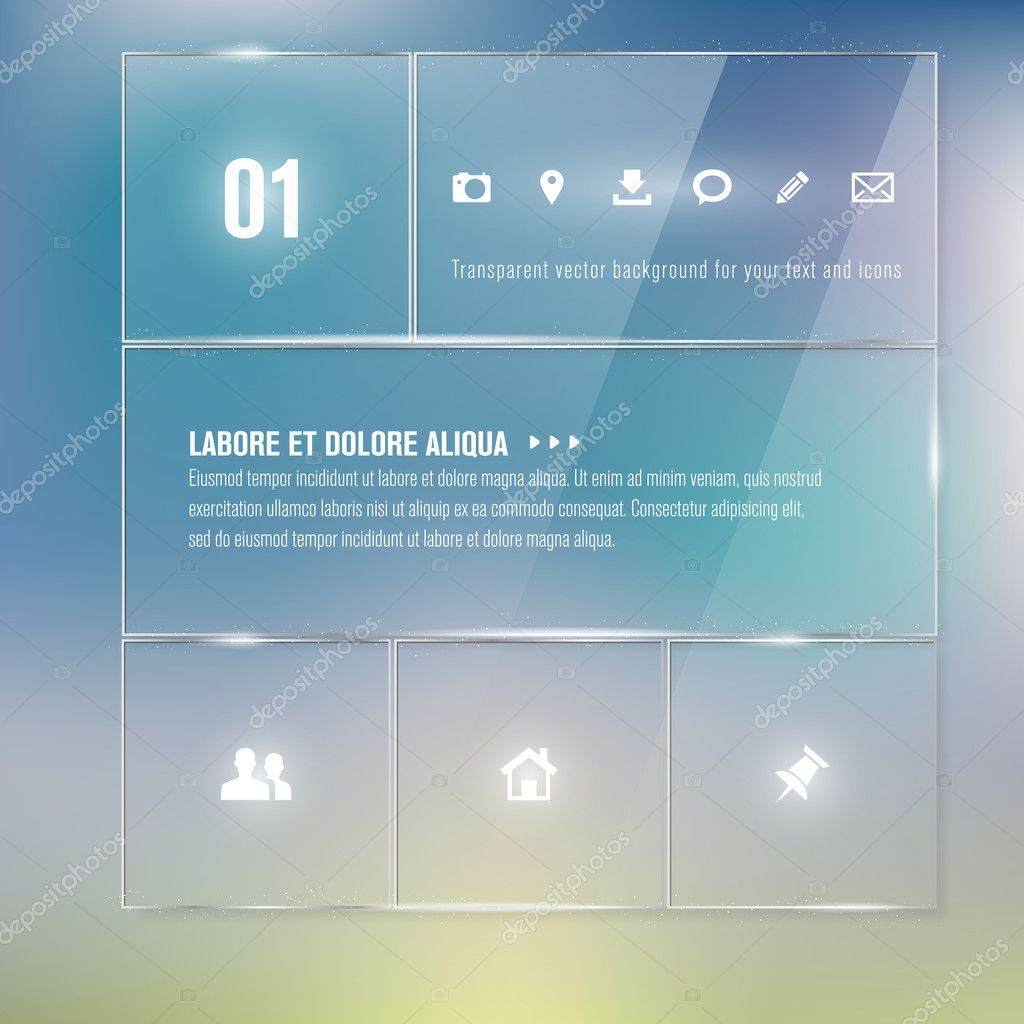 Glass frames - infographics template Stock Vector by ©Machacek 40178485