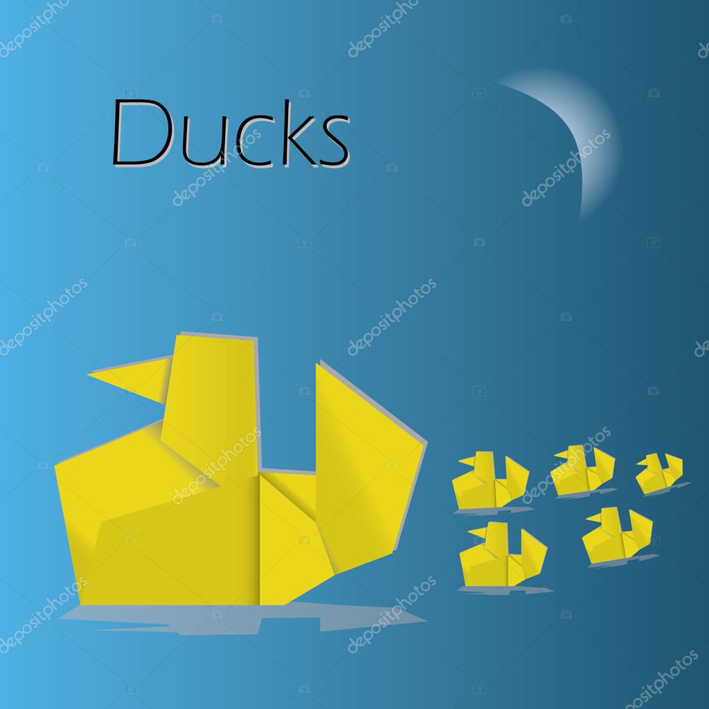 Origami ducks eps10 Stock Vector Image by ©martin951 #38782483