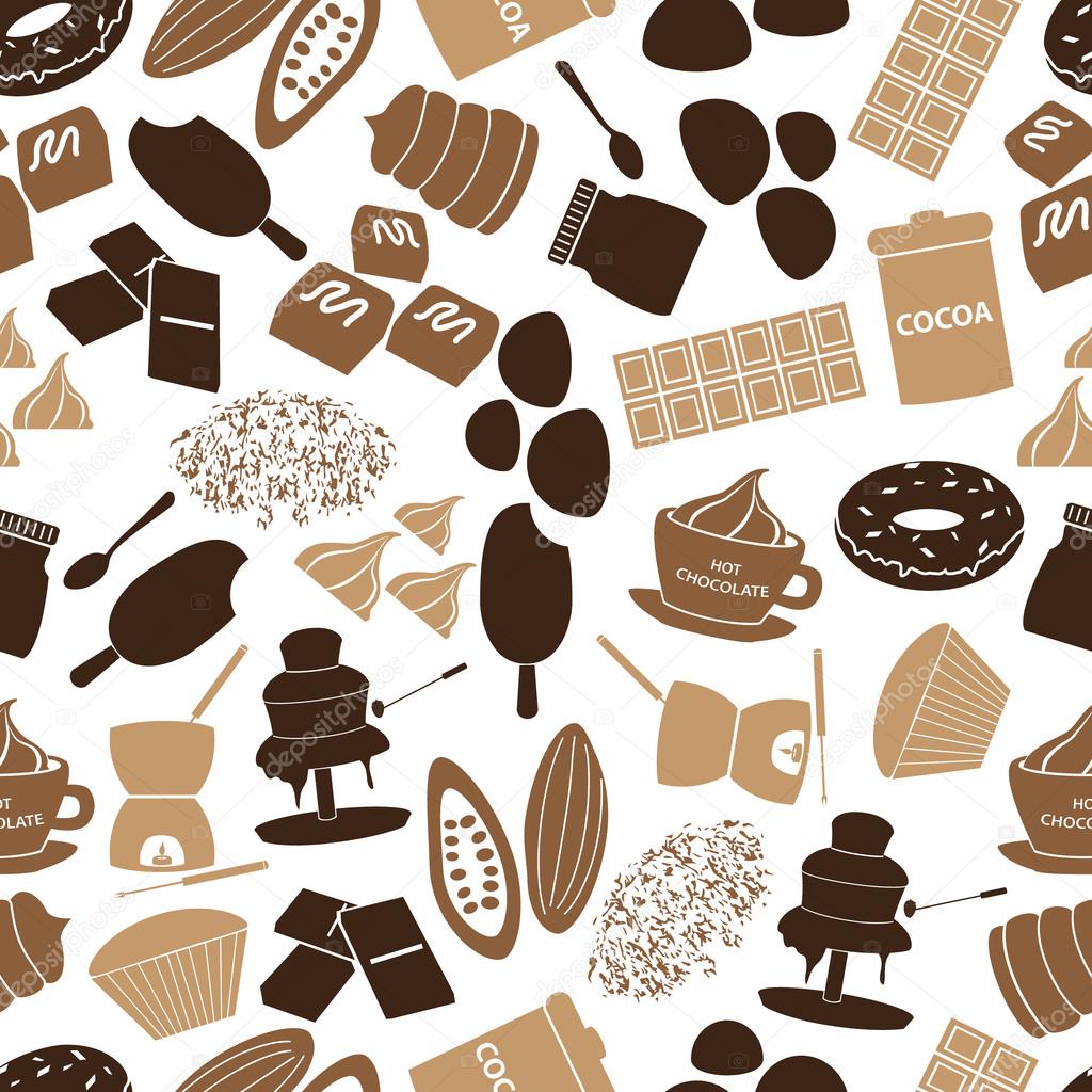 Chocolate icons seamless color pattern eps10 — Stock Vector © martin951 ...