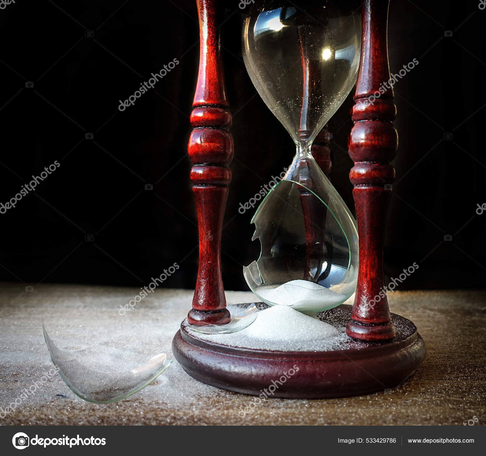 Broken Hourglass Quotes Broken Hourglass Sand Clock — Stock Photo