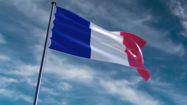 France Flag, animated on a background — Stock Video © IEDN #38818179