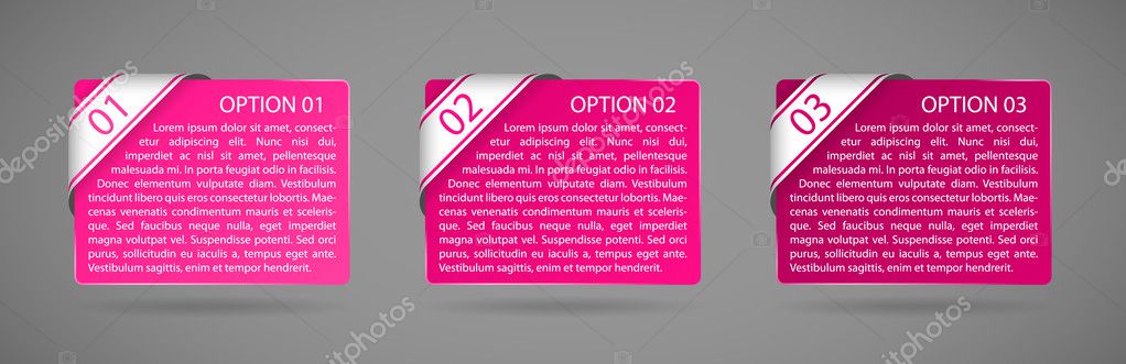 Vector pink paper option labels Stock Vector Image by ©th3fisa #39956733
