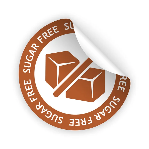 Vector sugar free bent sticker Stock Vector Image by ©th3fisa #49800797