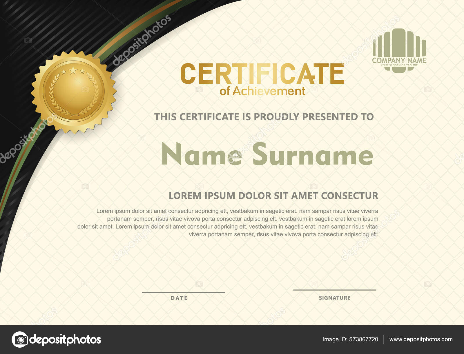 Certificate Template Circular Angel Line Ornament Modern Pattern ...