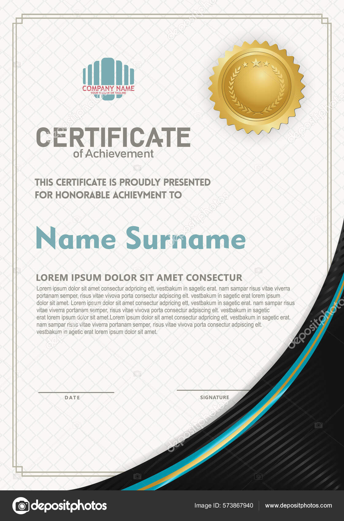 Certificate Template Circular Angel Line Ornament Modern Pattern ...