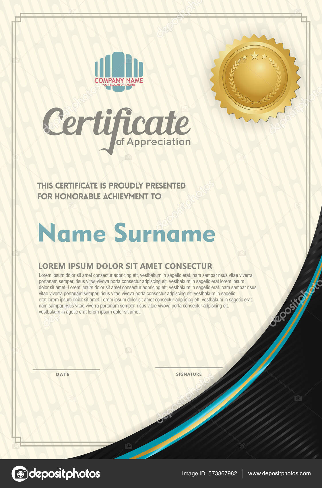 Certificate Template Circular Angel Line Ornament Modern Pattern ...