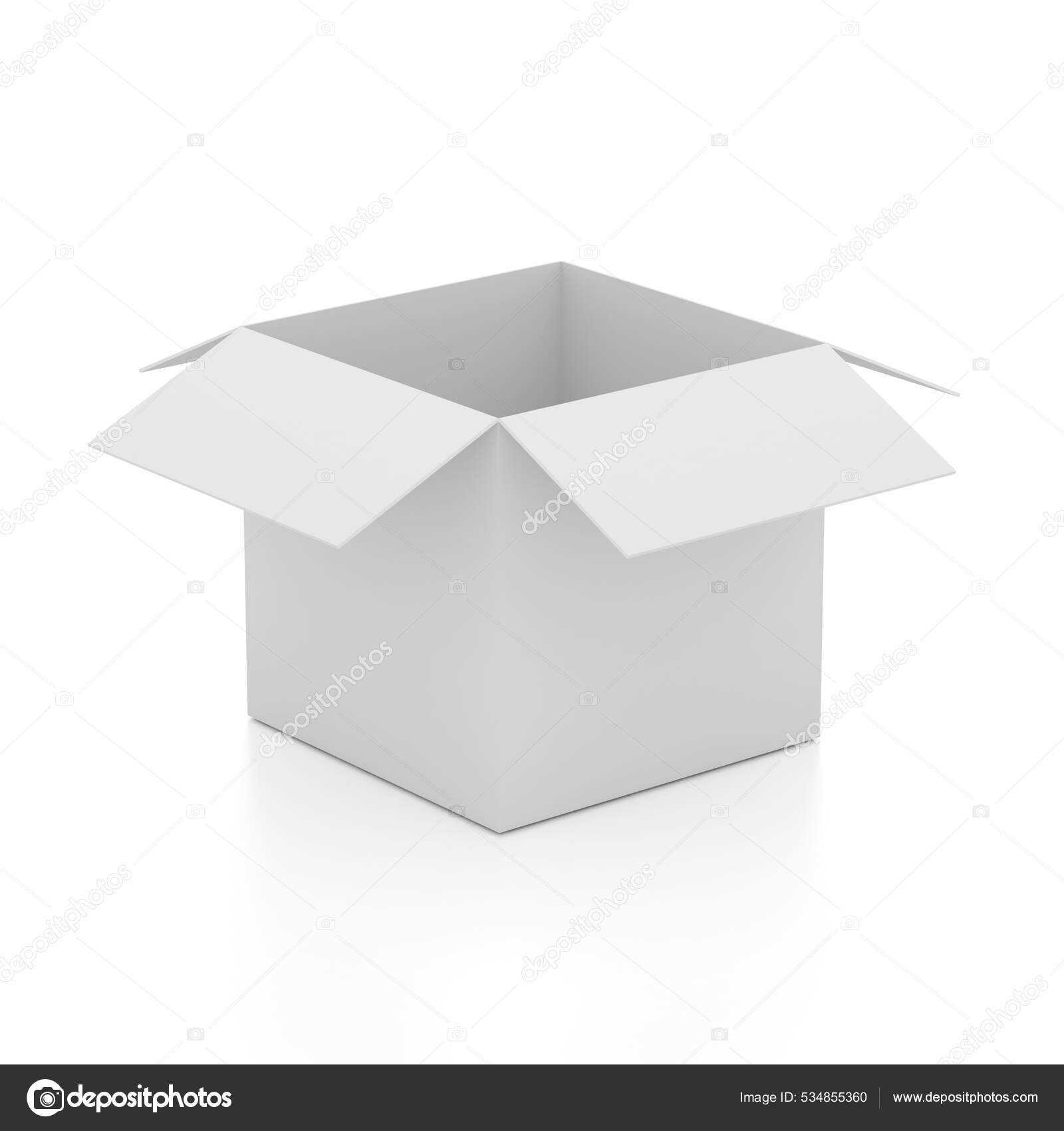 Blank open box — Stock Photo © paketesama #534855360