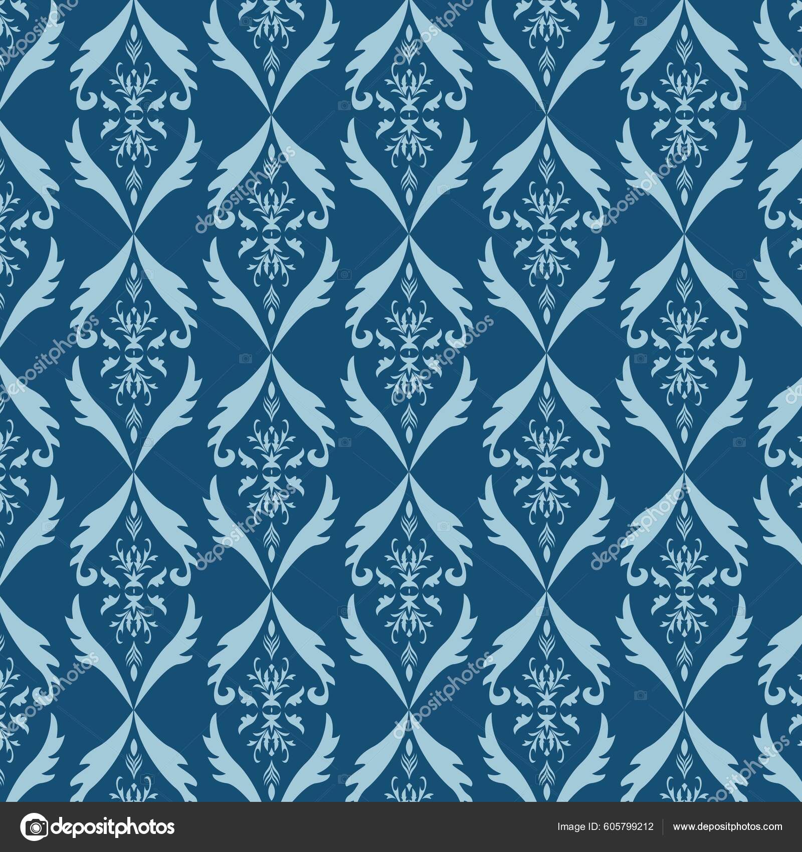 Victorian Era Florals Vintage Seamless Pattern Stock Vector by ...