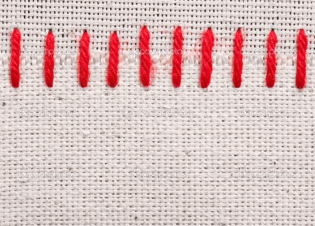 Embroidered threads on a fabric — Stock Photo © idal #43973937