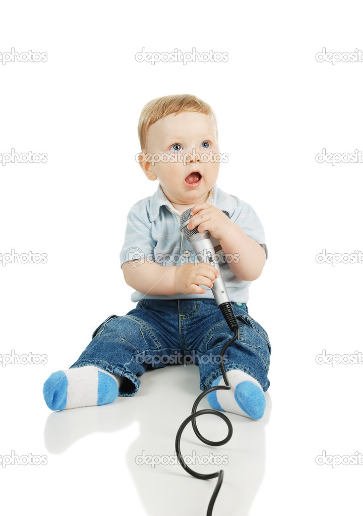 Child with microphone Stock Photo by ©idal 43982779