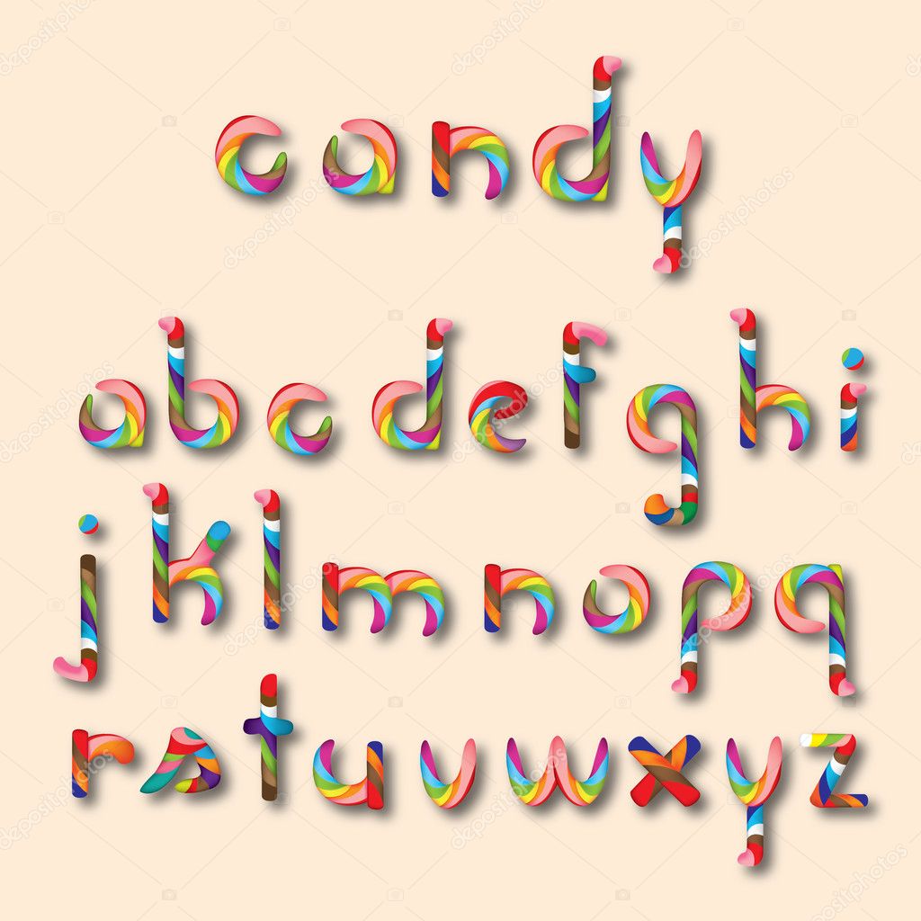 Candy alphabet Stock Vector Image by ©smithytomy #38958703