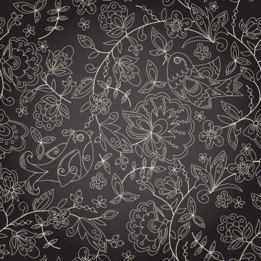 Black background with lacy pattern on the left Stock Vector Image by ...