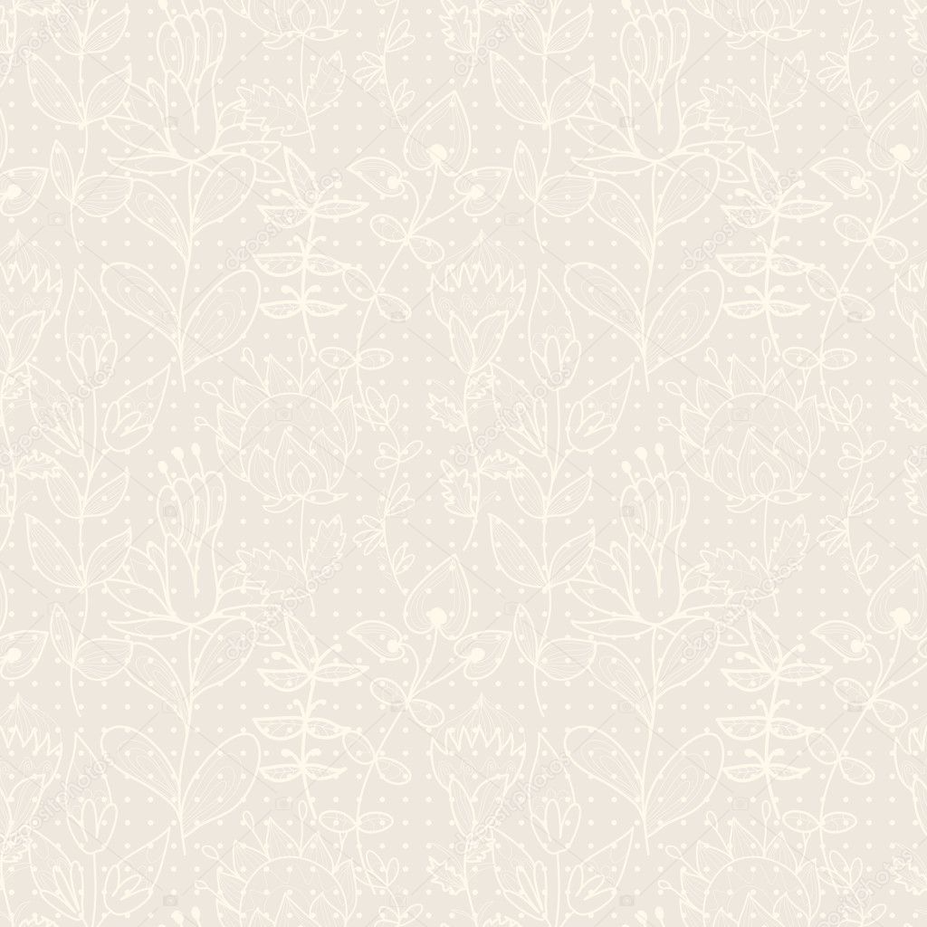 Beige background with silhouettes of plants Stock Vector by ©Little ...