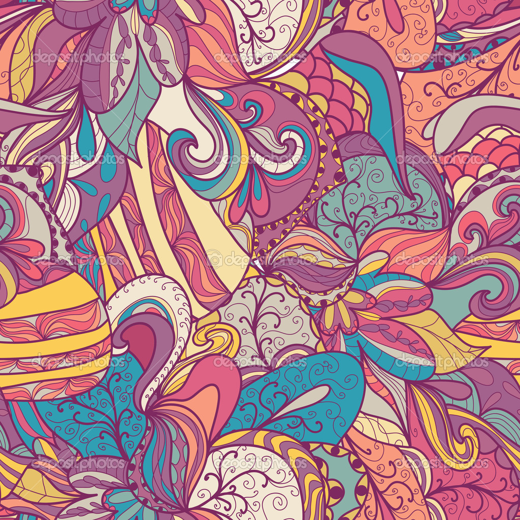 Seamless abstract hand-drawn texture — Stock Vector © Little_cuckoo ...