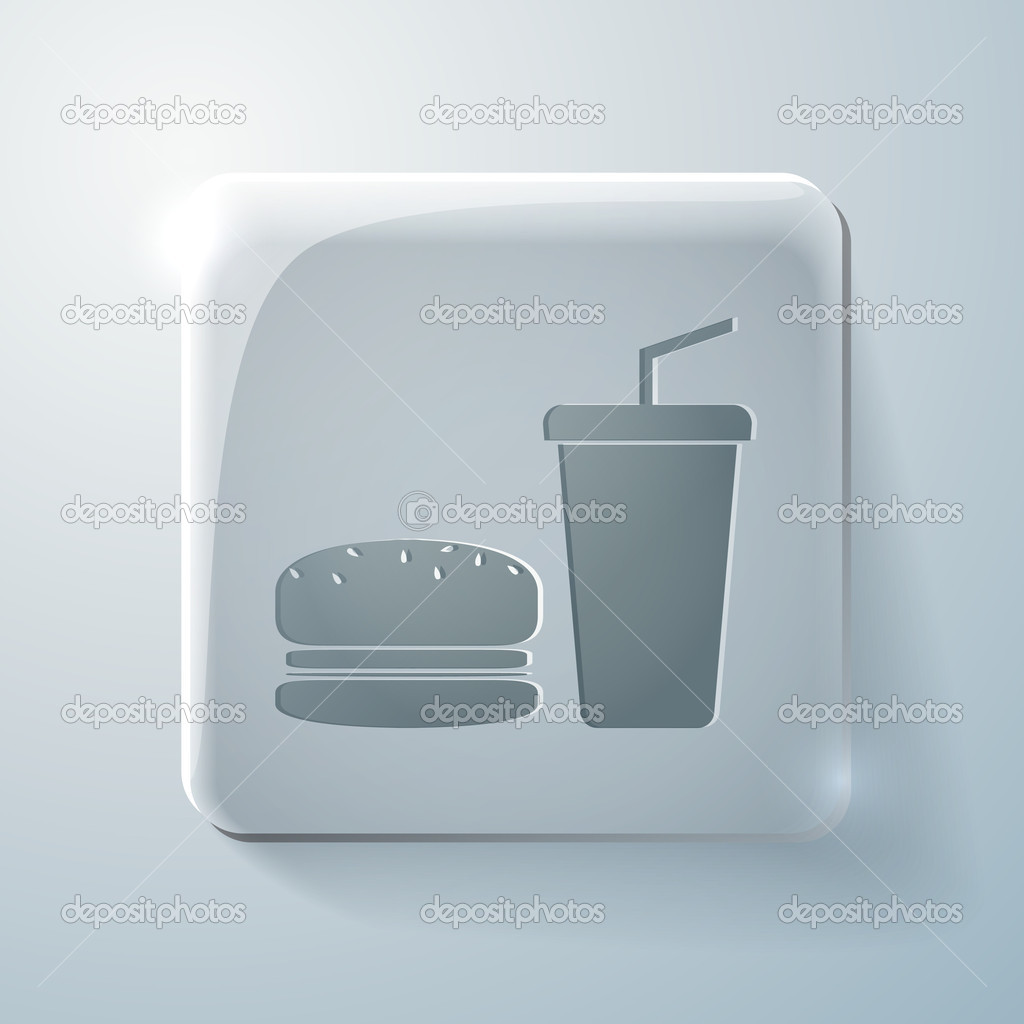 Burger and paper cup sign Stock Vector Image by ©Little_cuckoo #49172747