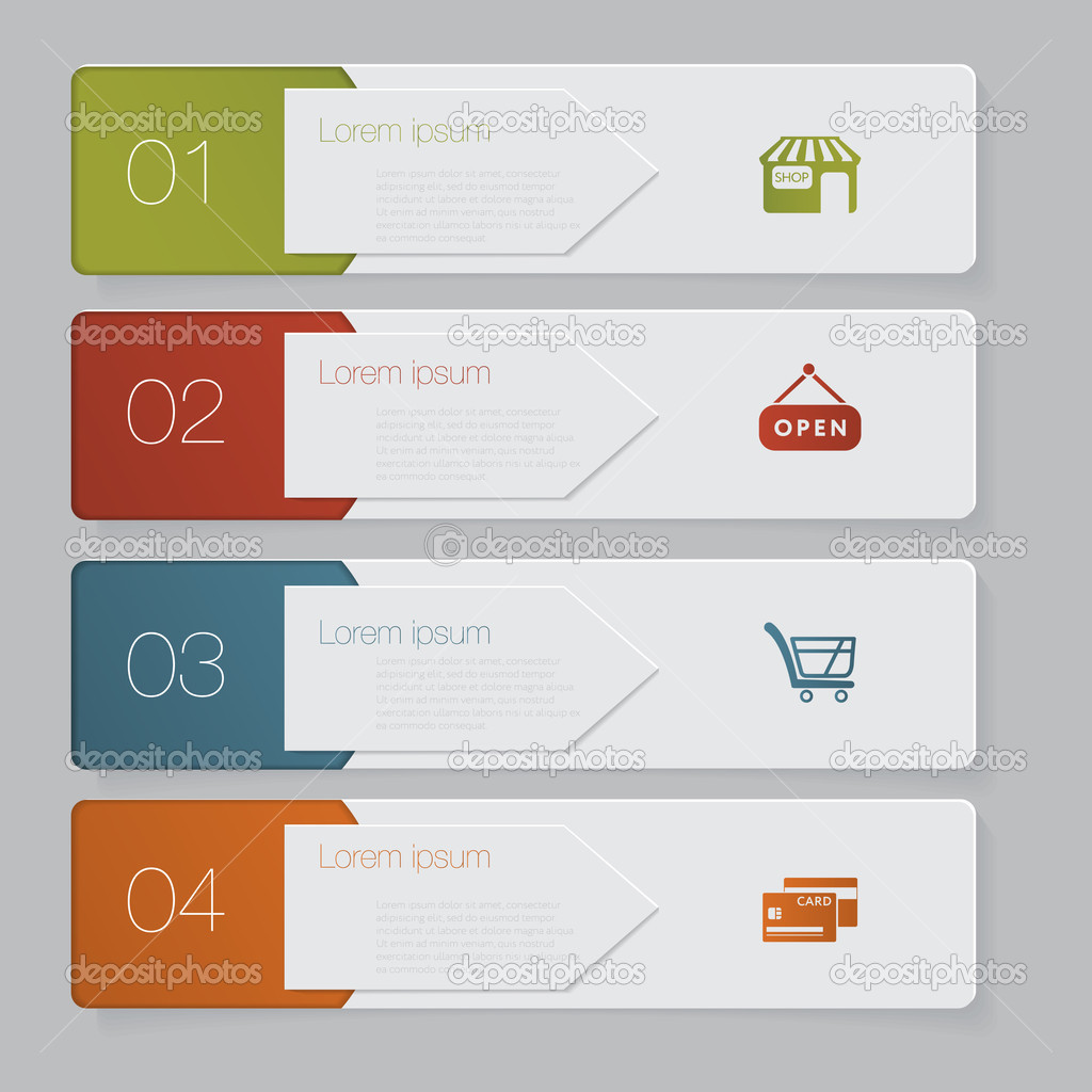 Infographic. Design number banners template graphic or website layout ...
