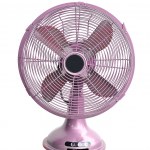 Vintage pink electric fan on white background Stock Photo by ...