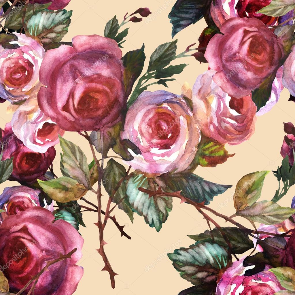 Roses pattern ⬇ Stock Photo, Image by © Z.Smolyar #42744473